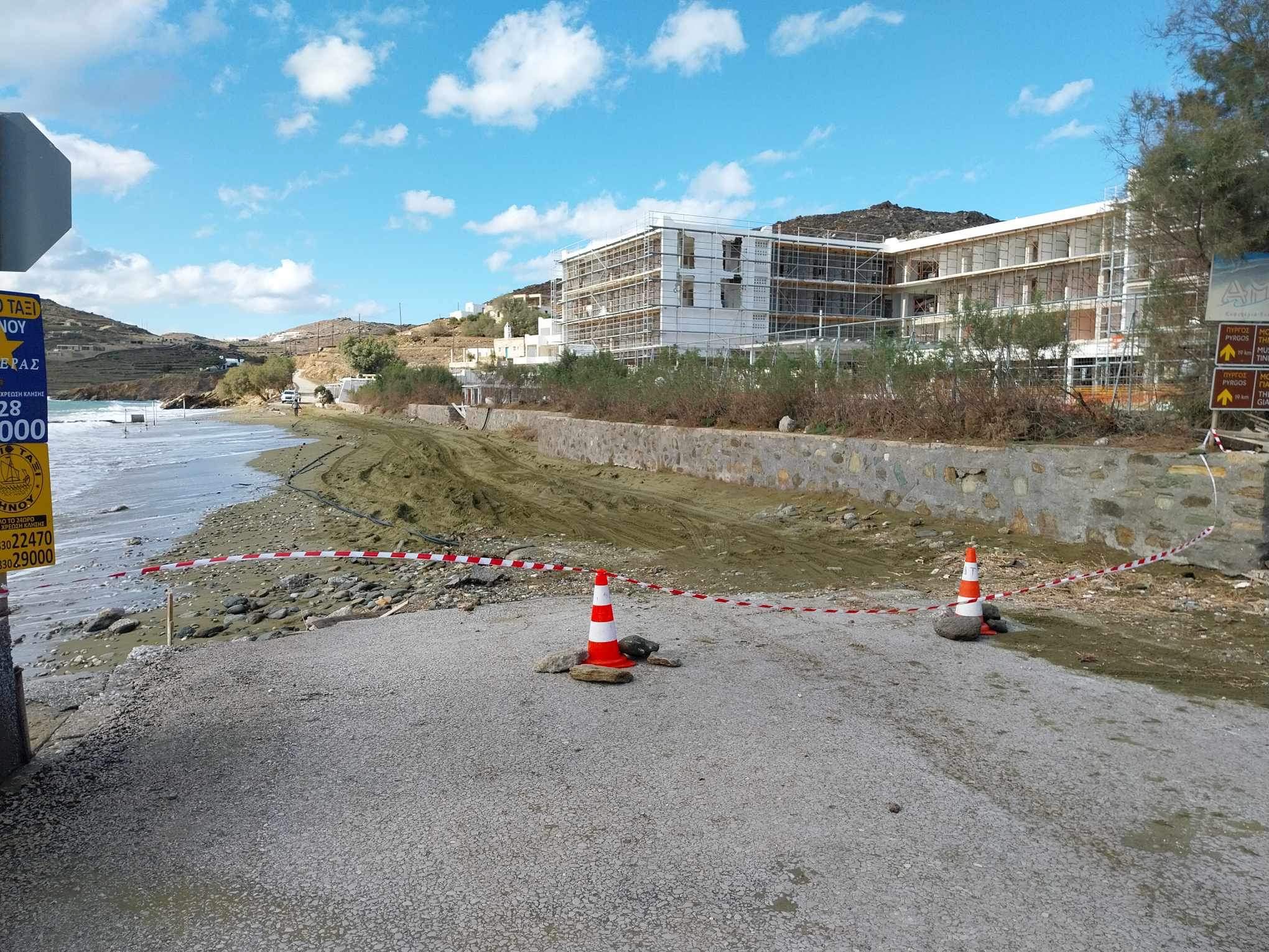 Έγγραφο της Κοινότητας Κτικάδου για τις φθορές στην παραλιακή οδό Τήνου ...